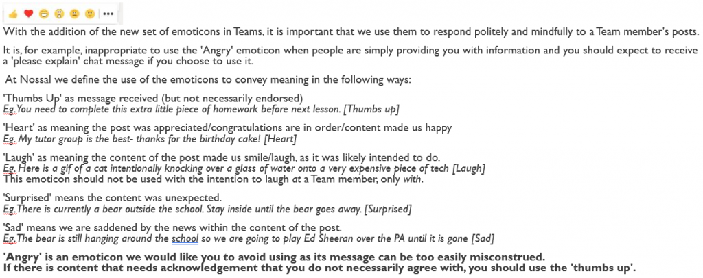 Team Meetings as Webinar Solution - Nossal High School