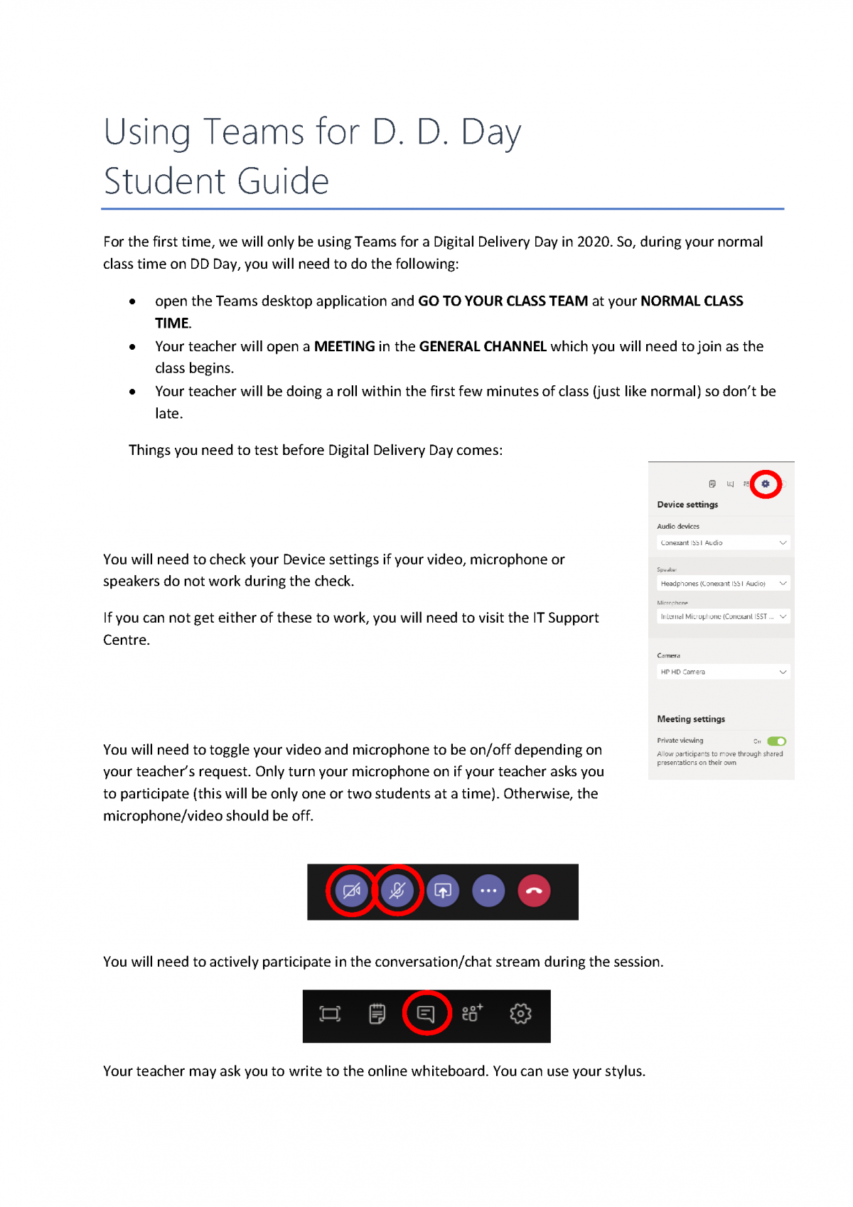 Using Teams for Synchronous Digital Delivery Days - Students Quick ...